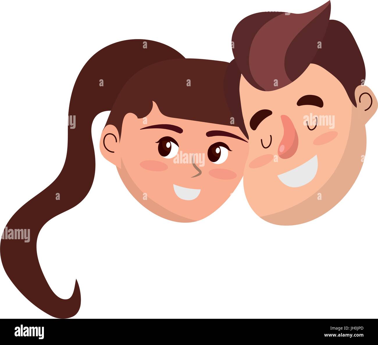 happy couple face with hairstyle design Stock Vector Image & Art - Alamy