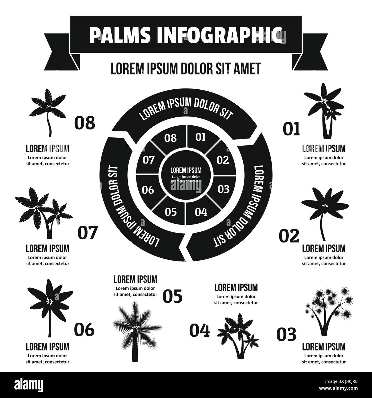 Palms infographic concept, simple style Stock Vector Image & Art - Alamy