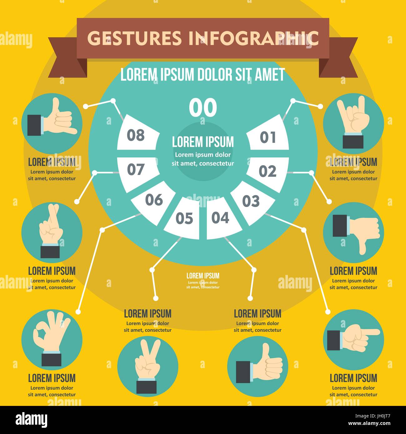 Gestures infographic concept, flat style Stock Vector Image & Art - Alamy