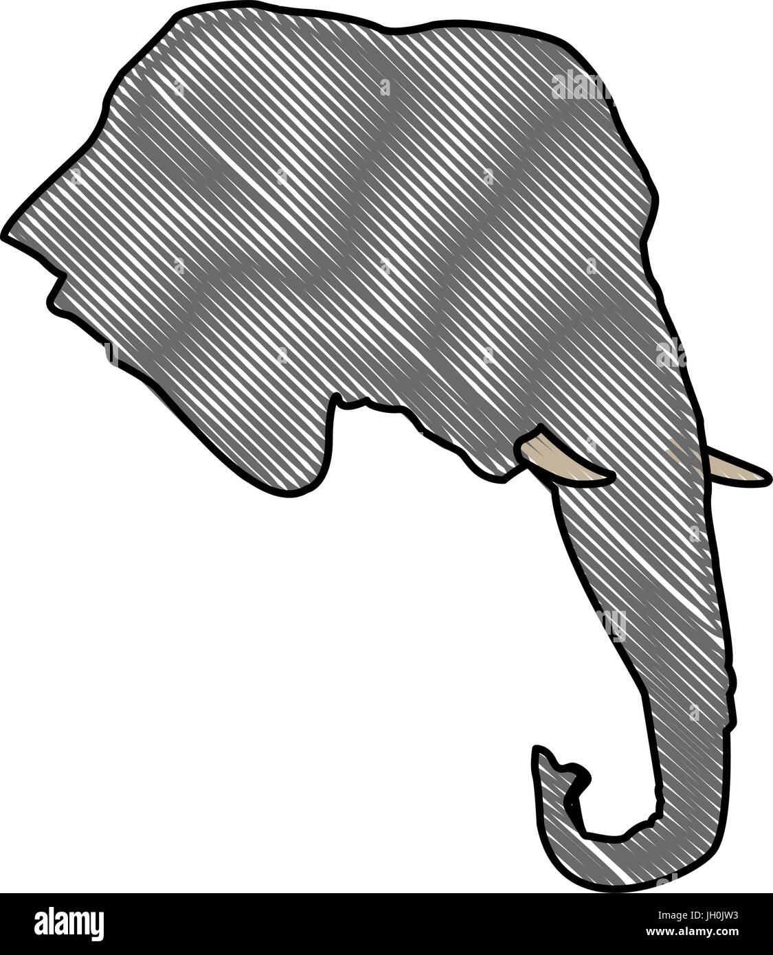 African elephant profile Stock Vector Images - Alamy