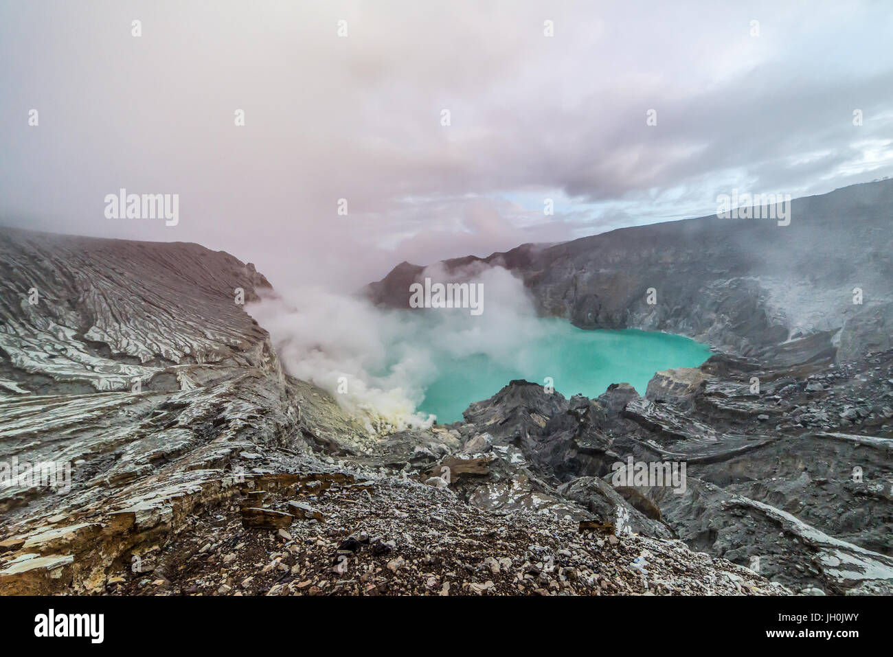 Kawah Ijen Volcano is a stratovolcano in the Banyuwangi Regency of East ...
