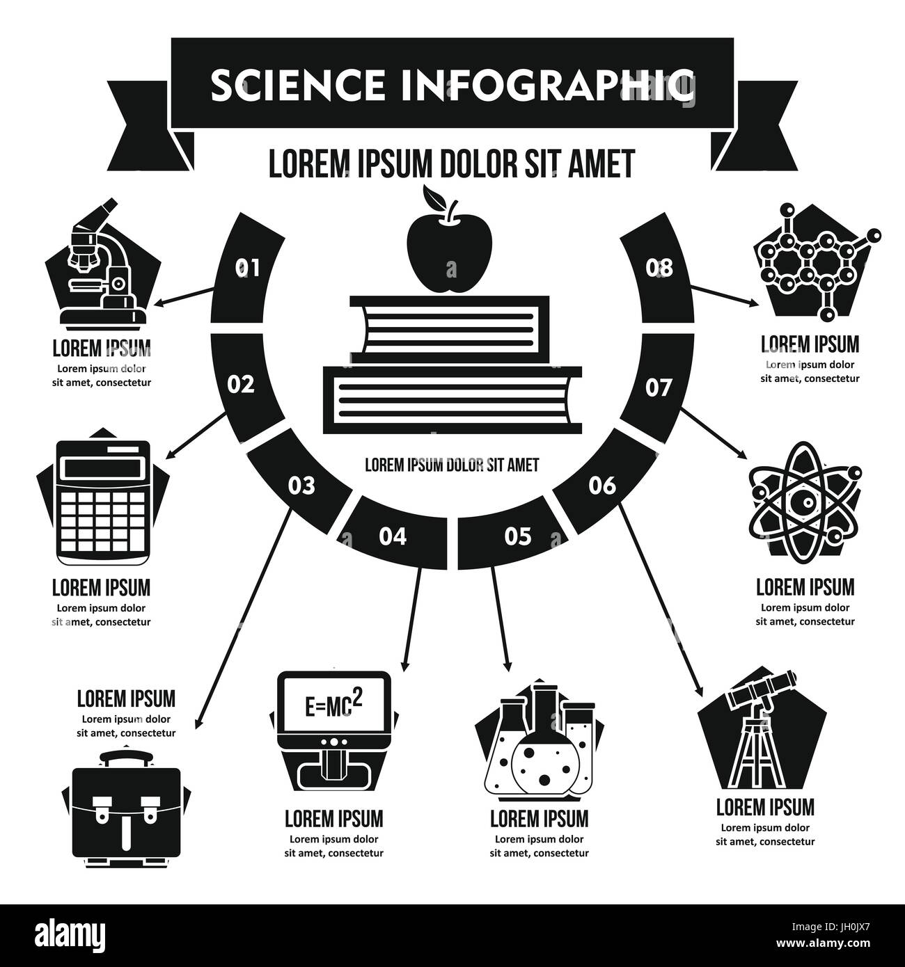 Science infographic concept, simple style Stock Vector Image & Art - Alamy