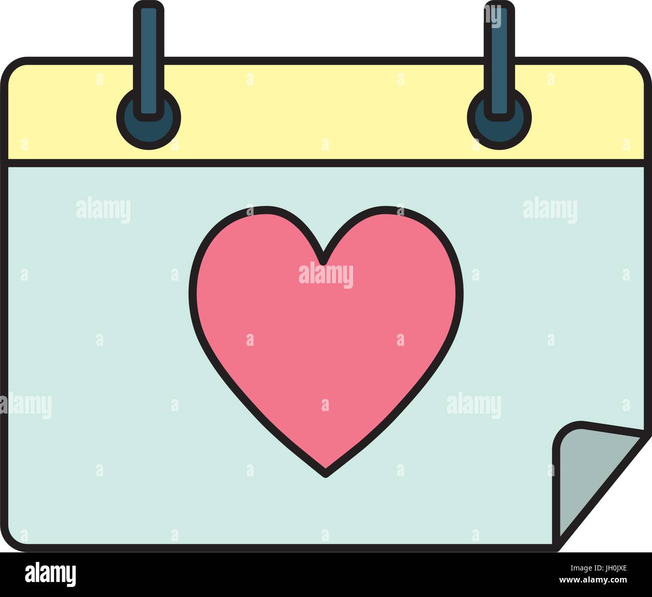 calendar with heart to romantic special day Stock Vector Image & Art ...