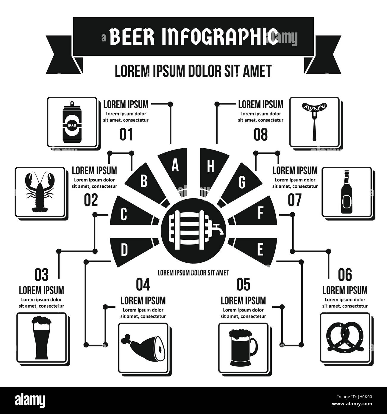 Beer infographic concept, simple style Stock Vector Image & Art - Alamy