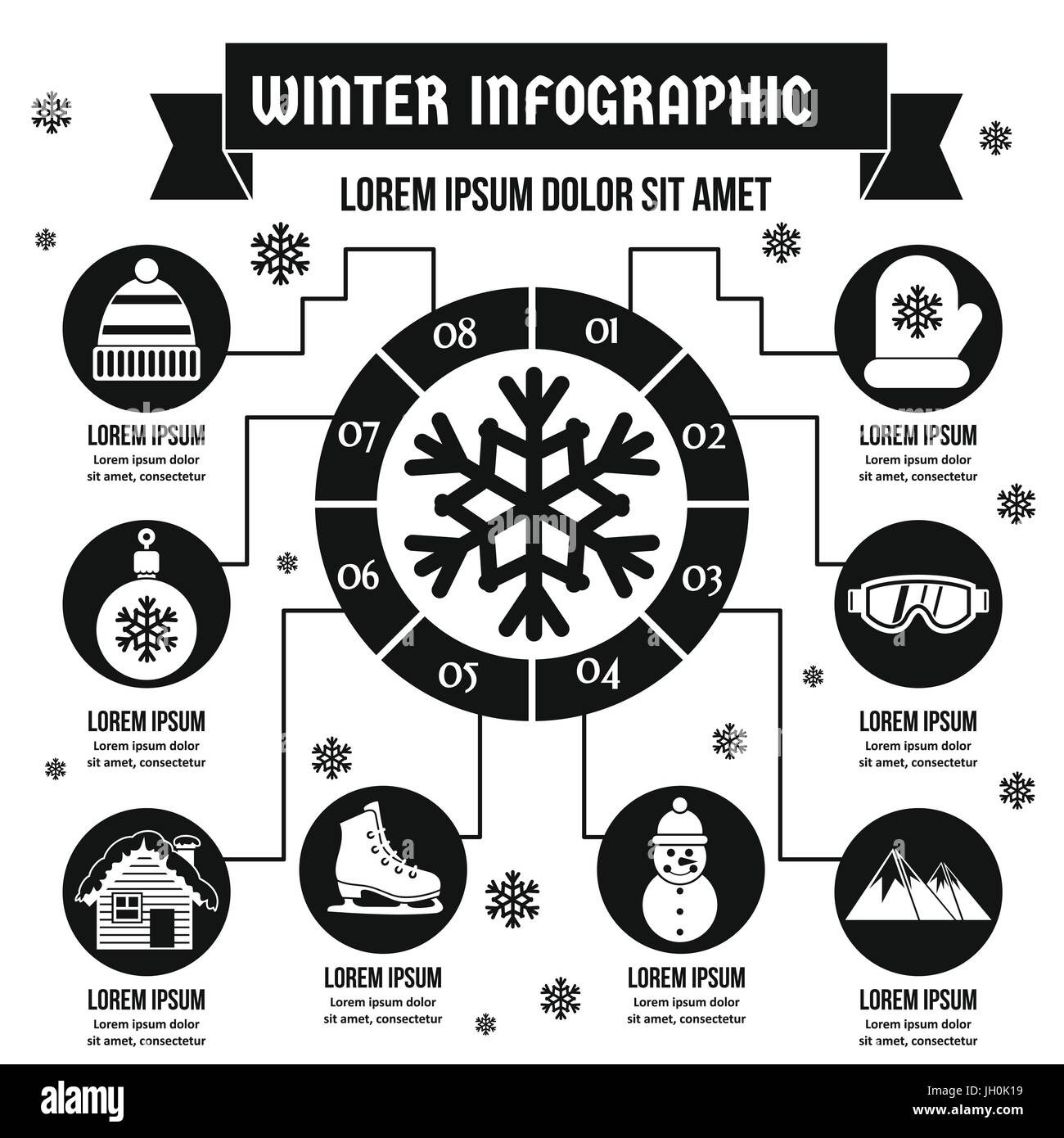 Winter infographic concept, simple style Stock Vector Image & Art - Alamy