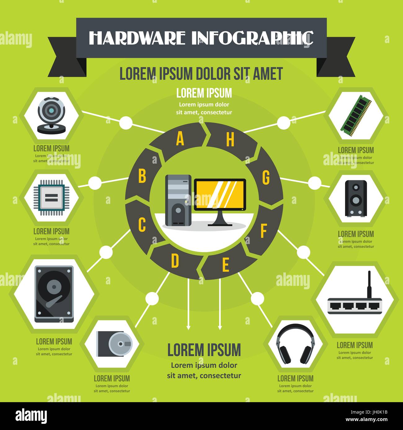 Hardware infographic concept, flat style Stock Vector Image & Art - Alamy