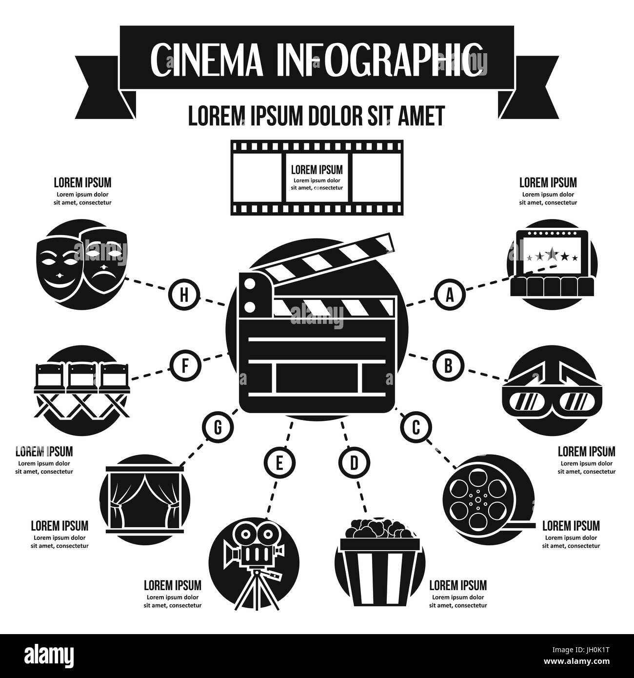 Cinema infographic concept, simple style Stock Vector Image & Art - Alamy