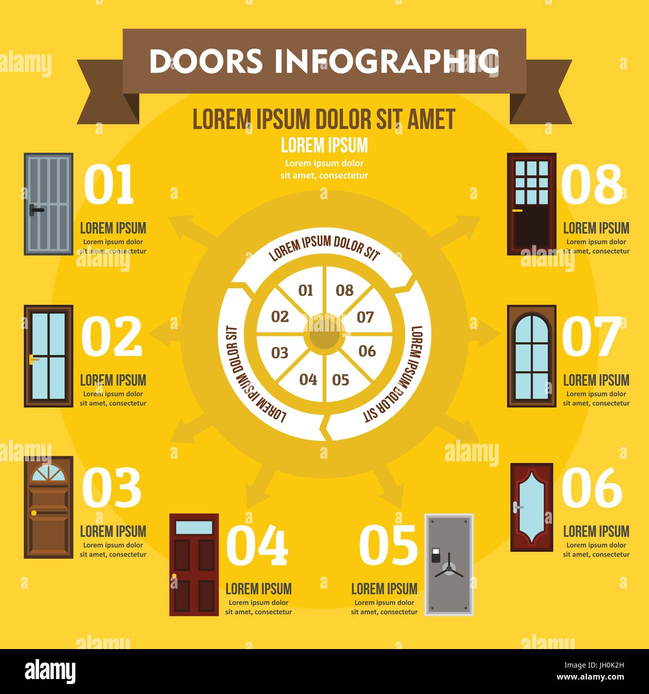 Open doors poster Stock Vector Images - Alamy