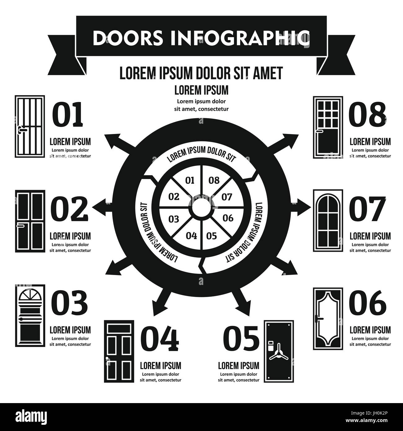 Doors infographic concept, simple style Stock Vector Image & Art - Alamy