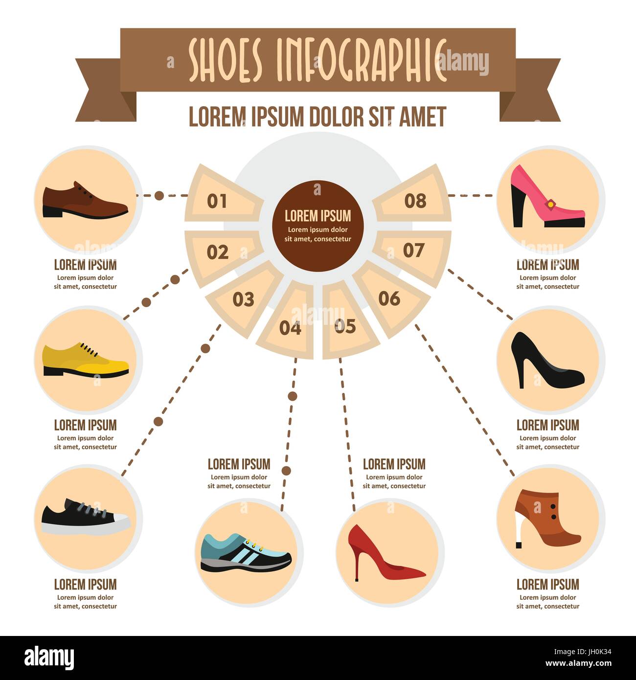 Shoes infographic concept, flat style Stock Vector Image & Art - Alamy