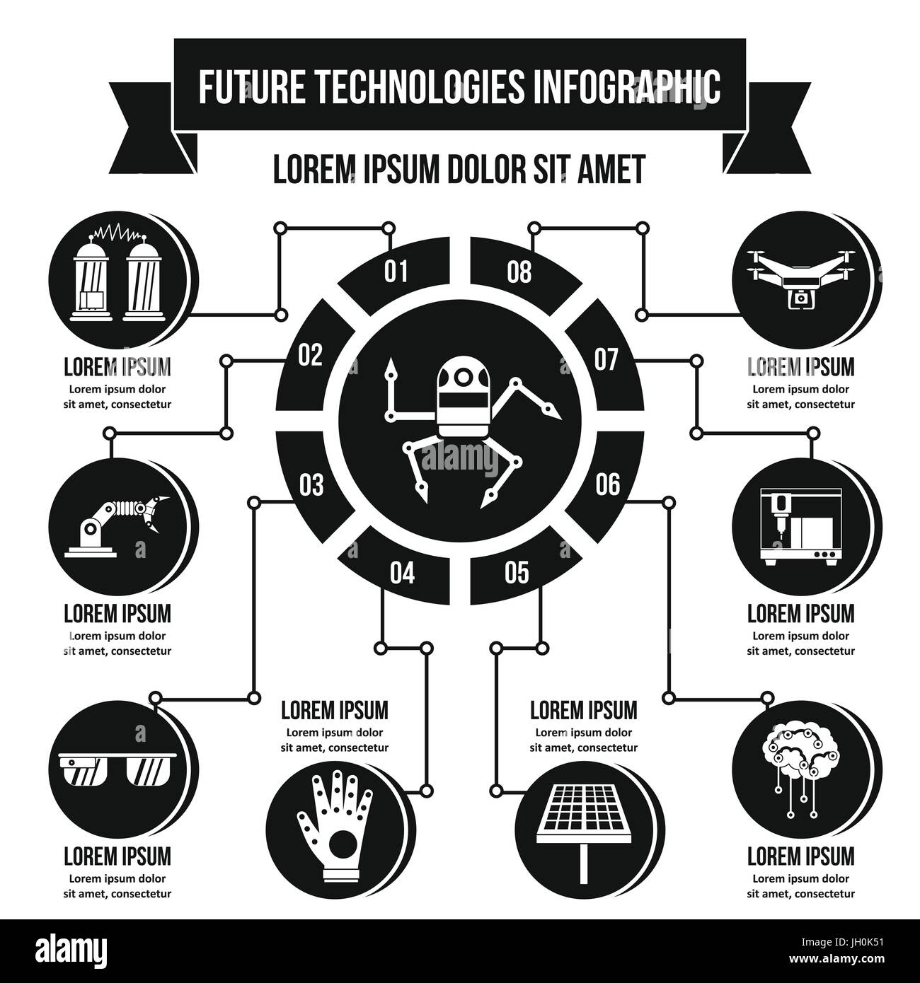 Future tech infographic concept, simple style Stock Vector Image & Art ...