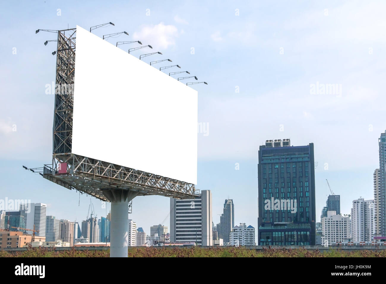 billboard blank on road in city for advertising background Stock Photo - Alamy