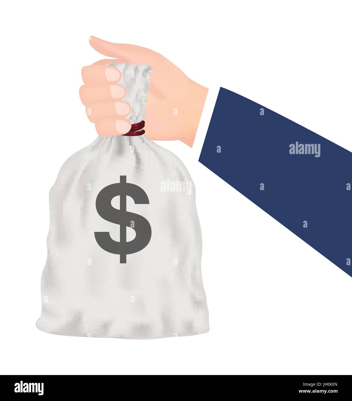 Business man hold money in Stock Vector Images - Alamy