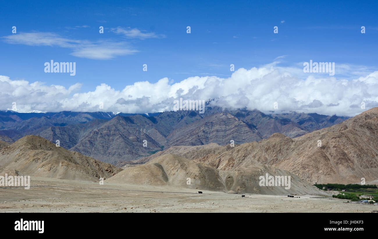 Mountain scenery in Leh, Ladakh, India. Ladakh is the highest plateau ...