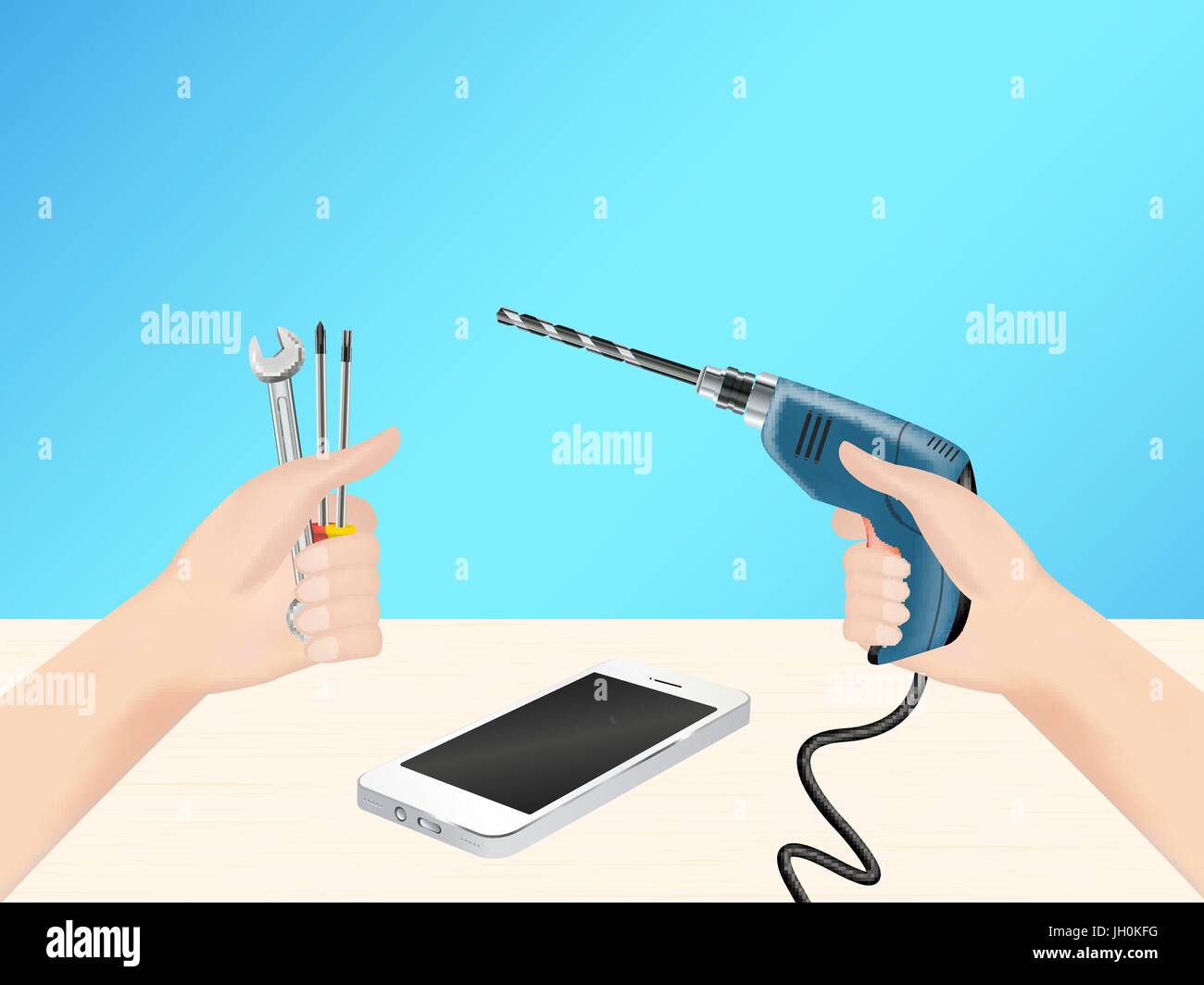 Self install Stock Vector Images - Alamy