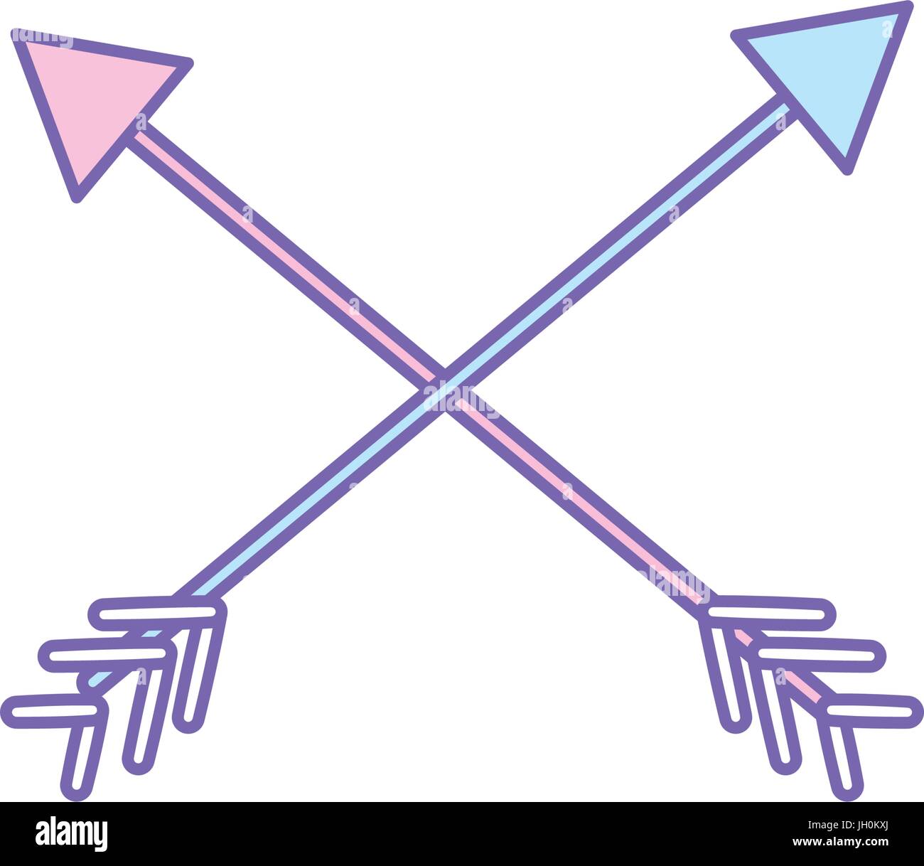 arrows in cross with pointer design Stock Vector Image & Art - Alamy