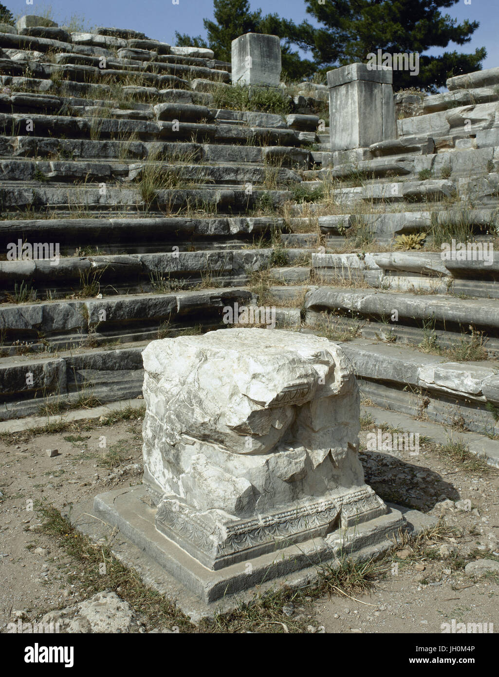 Turkey. Priene. Ancient Greek city of Ionia. Bouleuterion (senate house ...