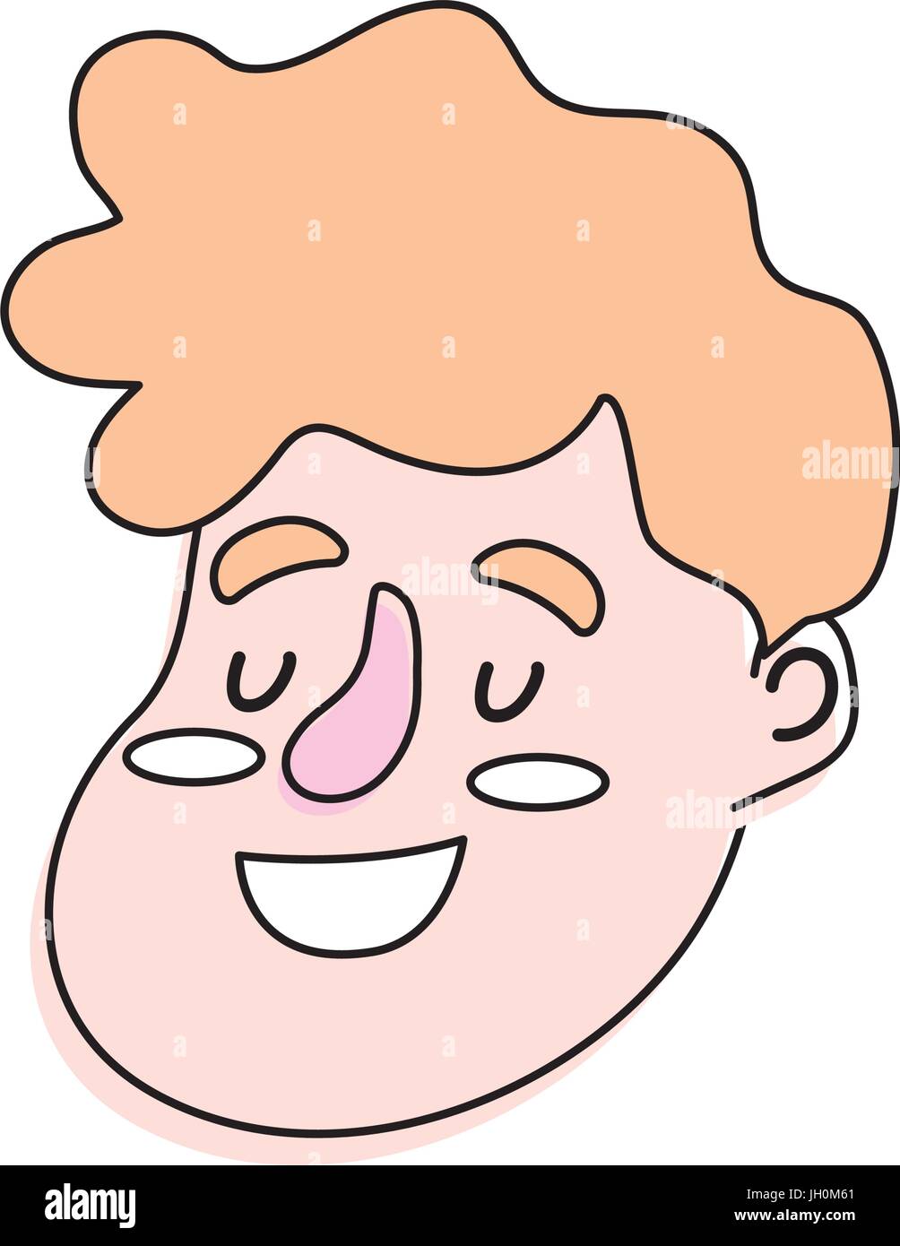 avatar happy man face with hairstyle design Stock Vector Image & Art ...
