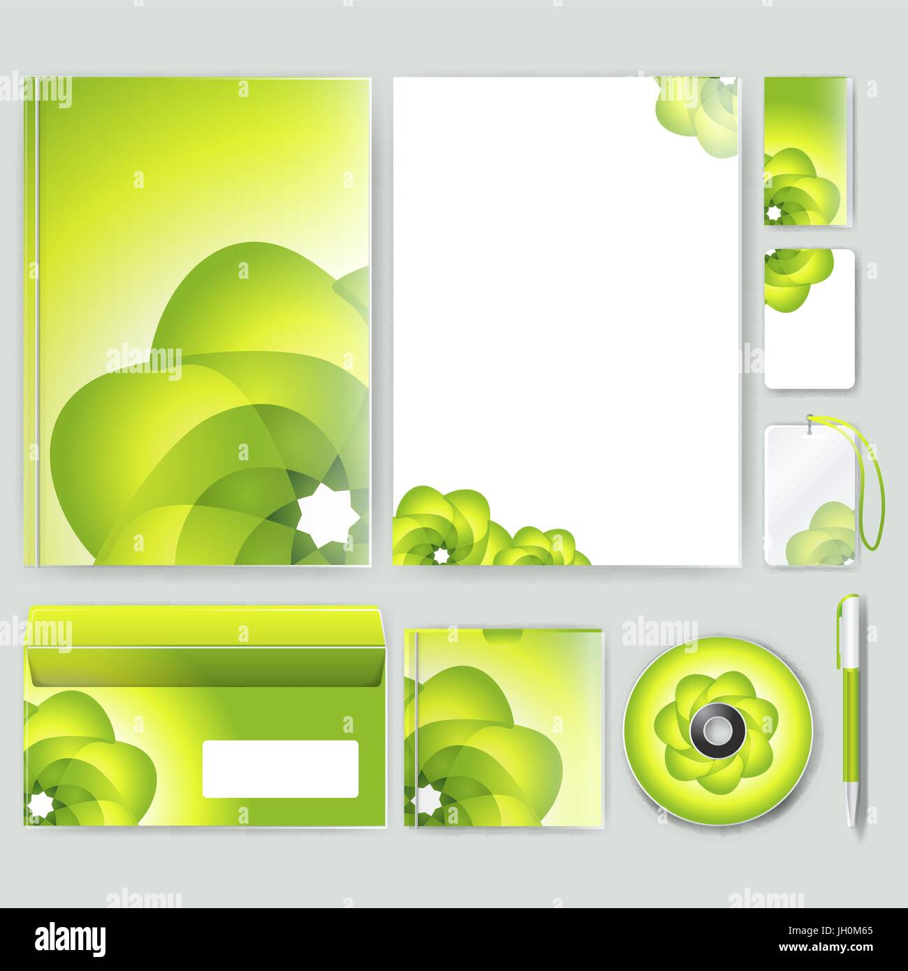 Corporate identity template with color elements. Vector company ...
