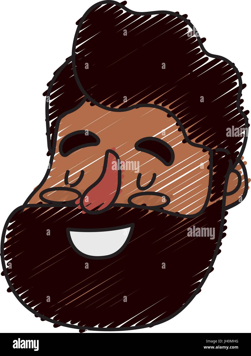 avatar happy man face with hairstyle design Stock Vector Image & Art ...