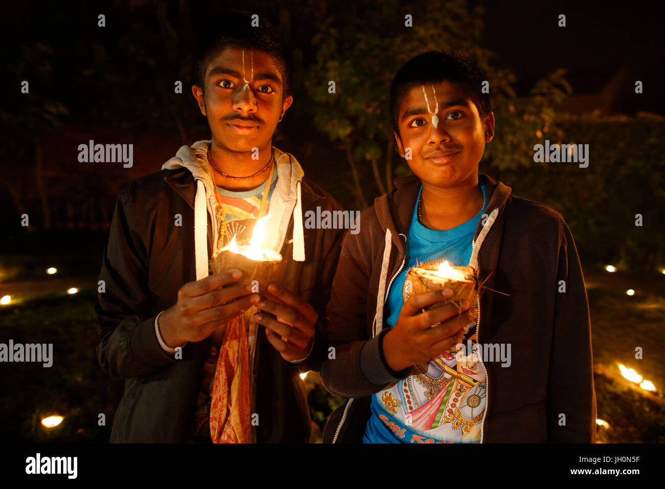 Diwali hindu festival celebration at the Paris ISKCON temple. France ...