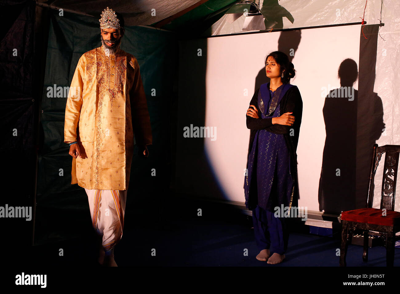 Performance at the ISKCON Paris hindu temple. France Stock Photo - Alamy