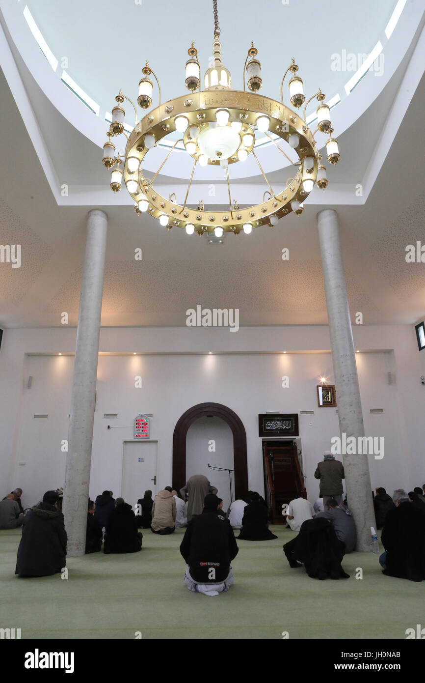 Friday prayer service in a mosque. France Stock Photo - Alamy