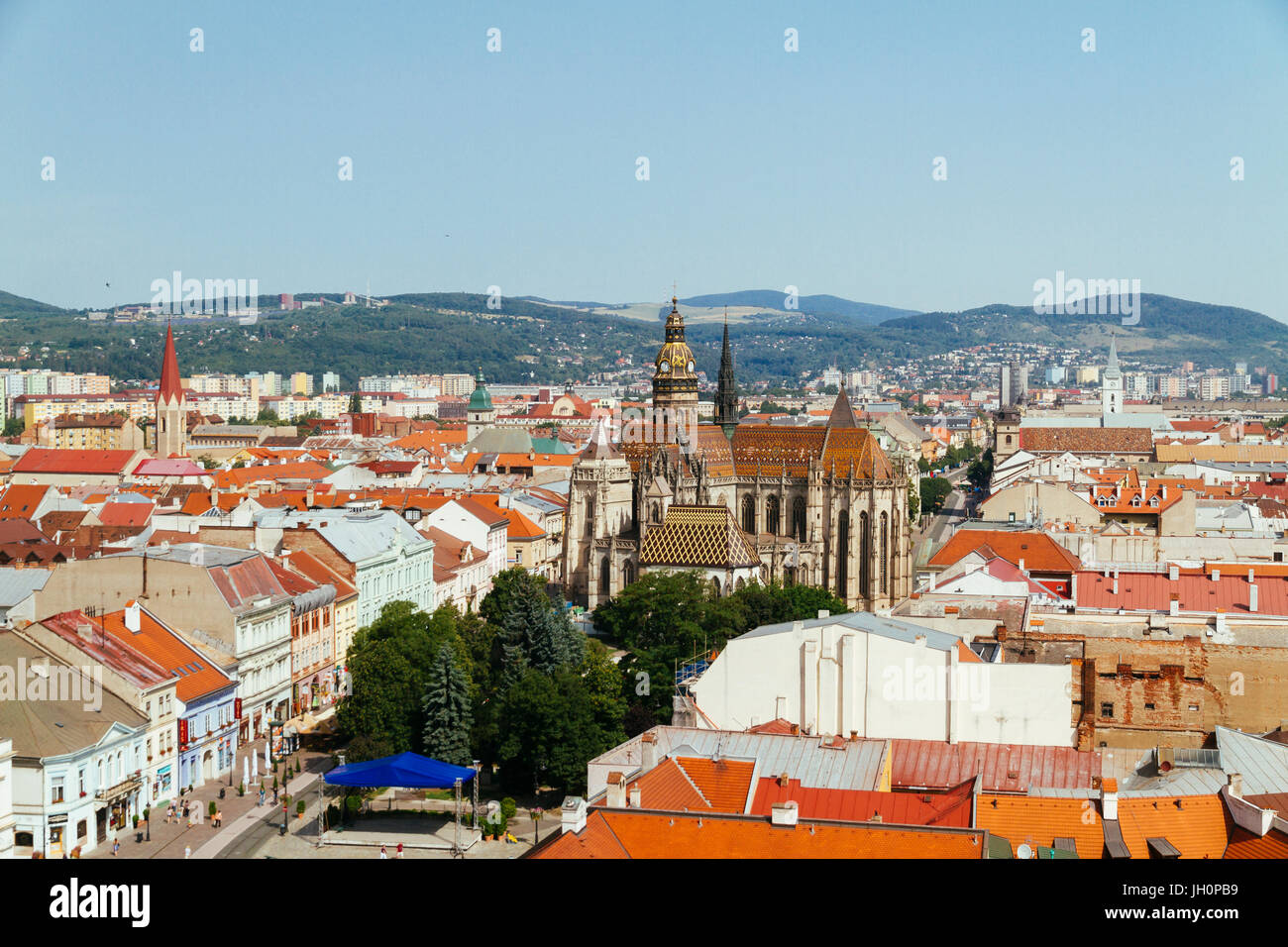Cathedral of St. Elizabeth & Main Street ( hlavna ulica ) , skyline of ...