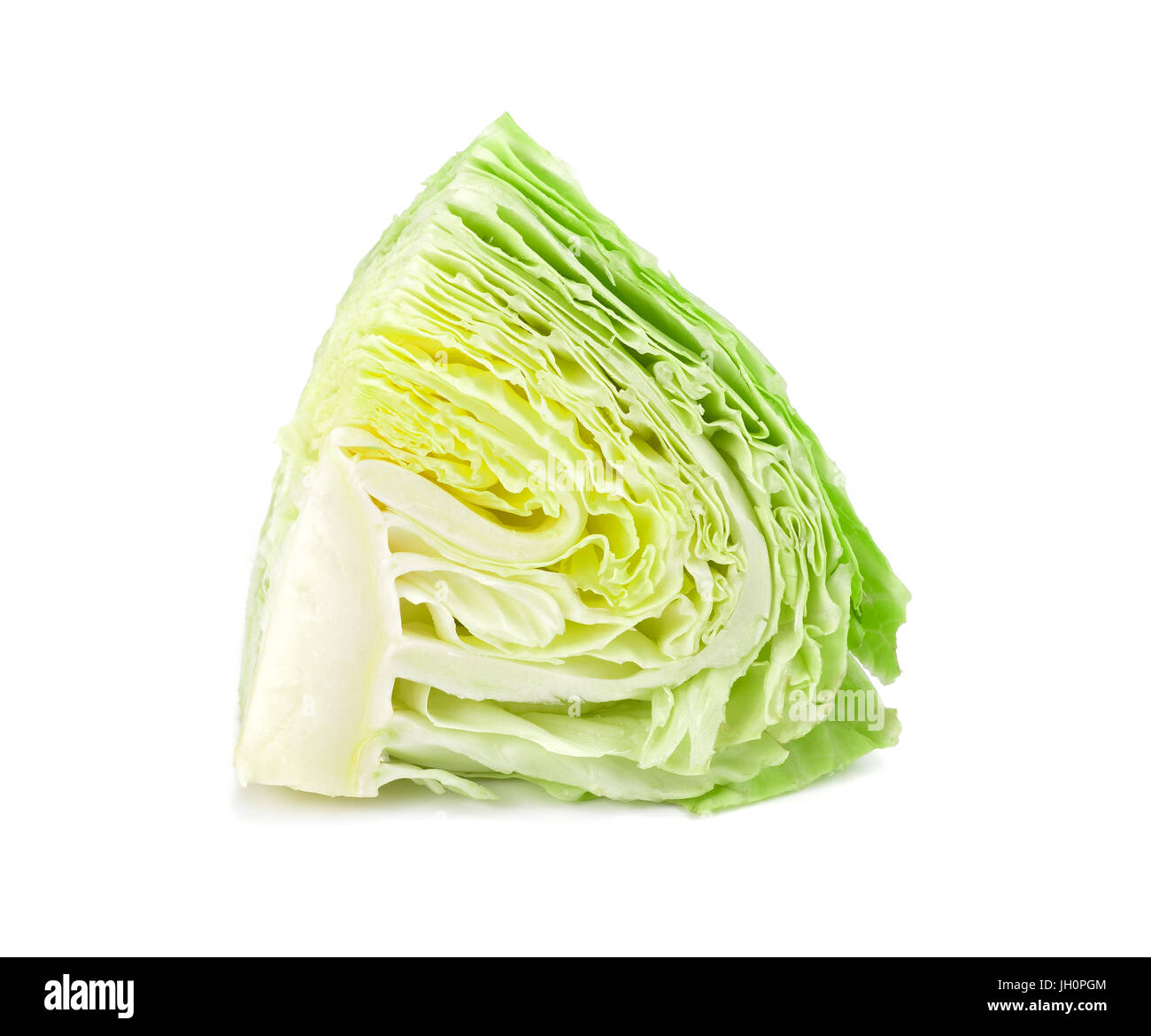 Cabbage cut on the white background, fresh cabbage isolated Stock Photo ...