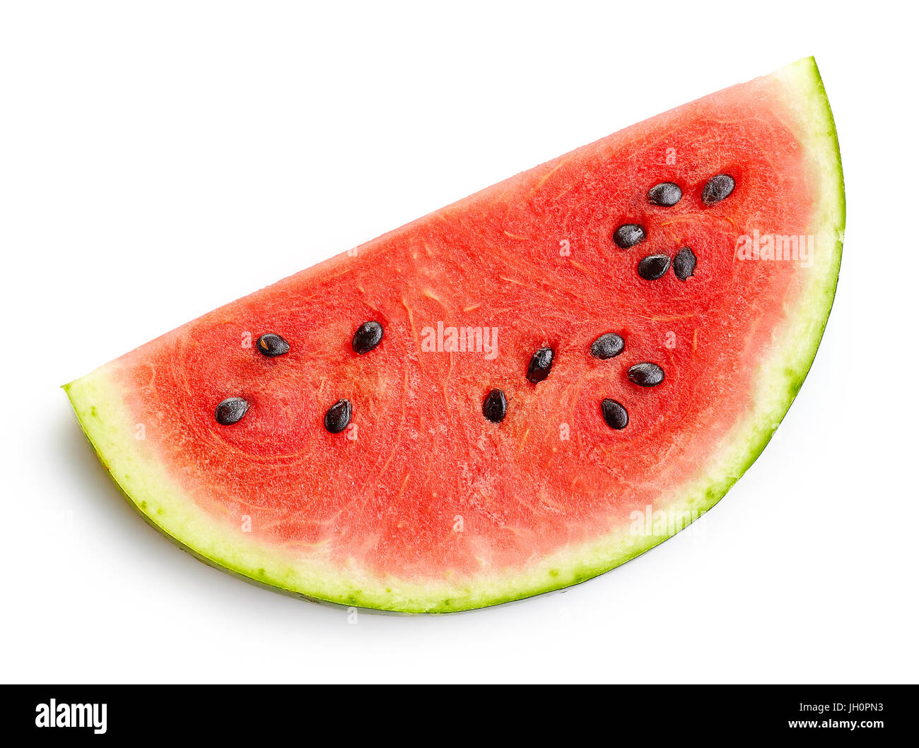 slice of watermelon isolated on white background, top view Stock Photo ...
