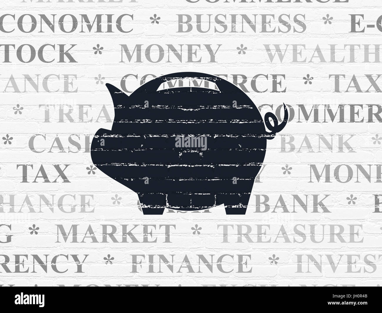 Currency concept: Money Box on wall background Stock Photo - Alamy