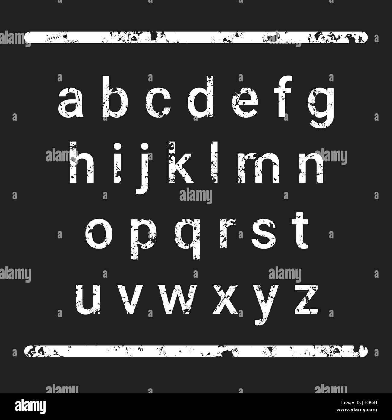 Alphabet Letters Set Over Grunge Textured Background Stock Vector Image ...