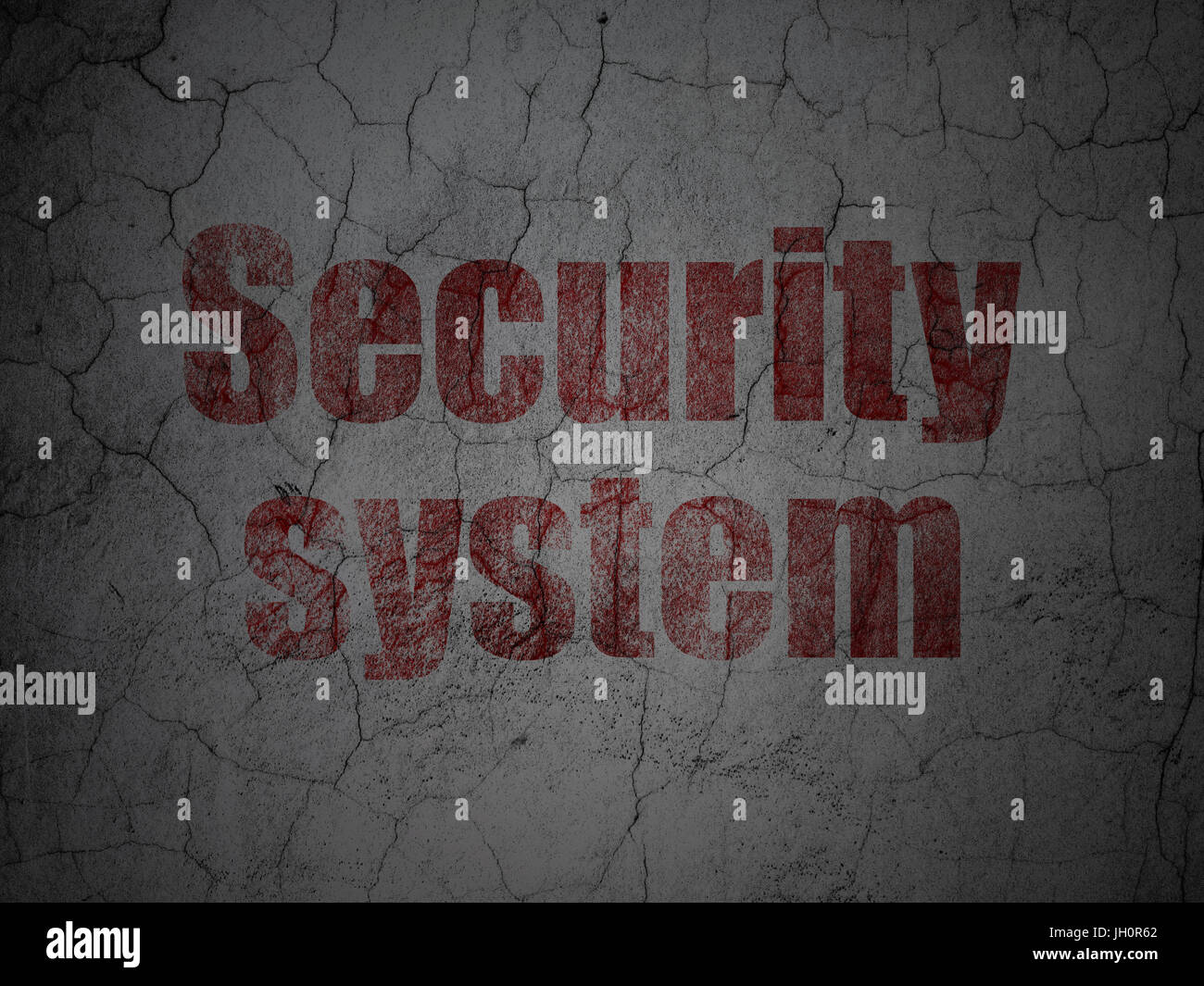 Security concept: Security System on grunge wall background Stock Photo ...