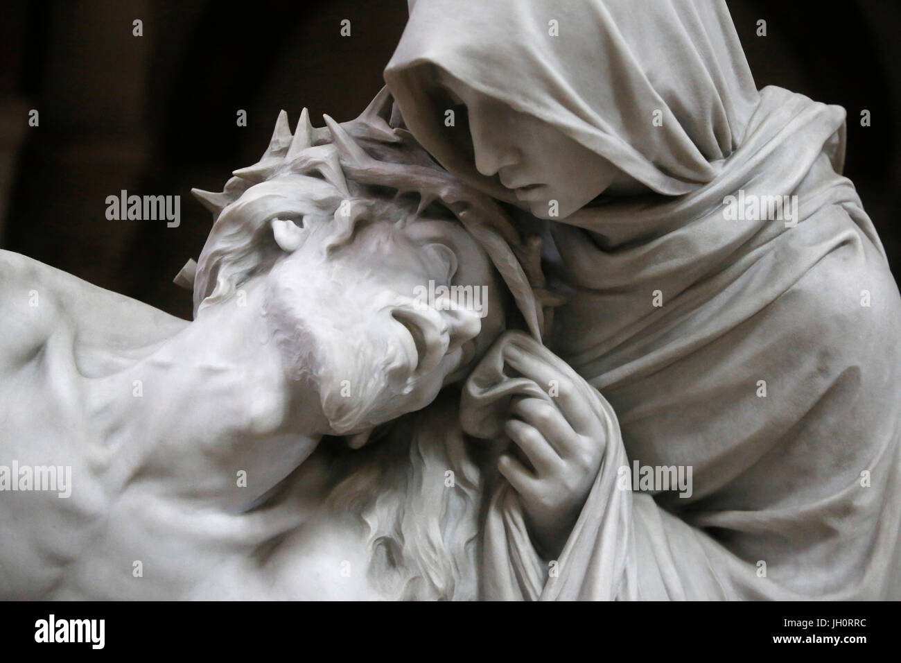 La Major cathedral, Marseille. Sta Veronica wiping Jesus's face, marble ...
