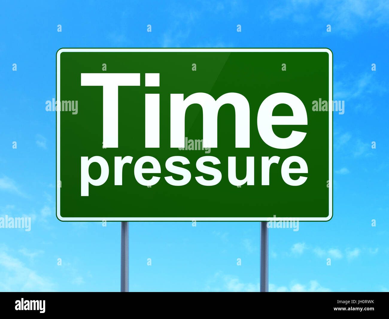 Time concept: Time Pressure on road sign background Stock Photo - Alamy
