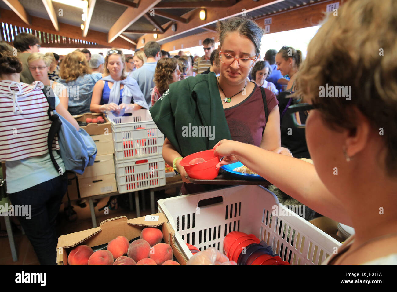 Meal. Taize ecumenical community Stock Photo - Alamy