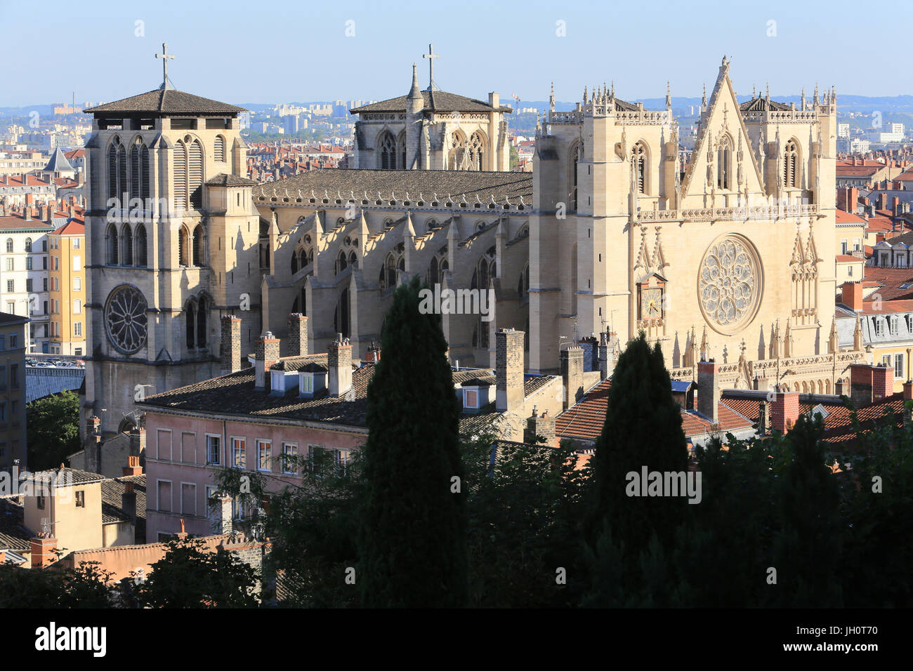 Lyon Cathedral. France Stock Photo - Alamy