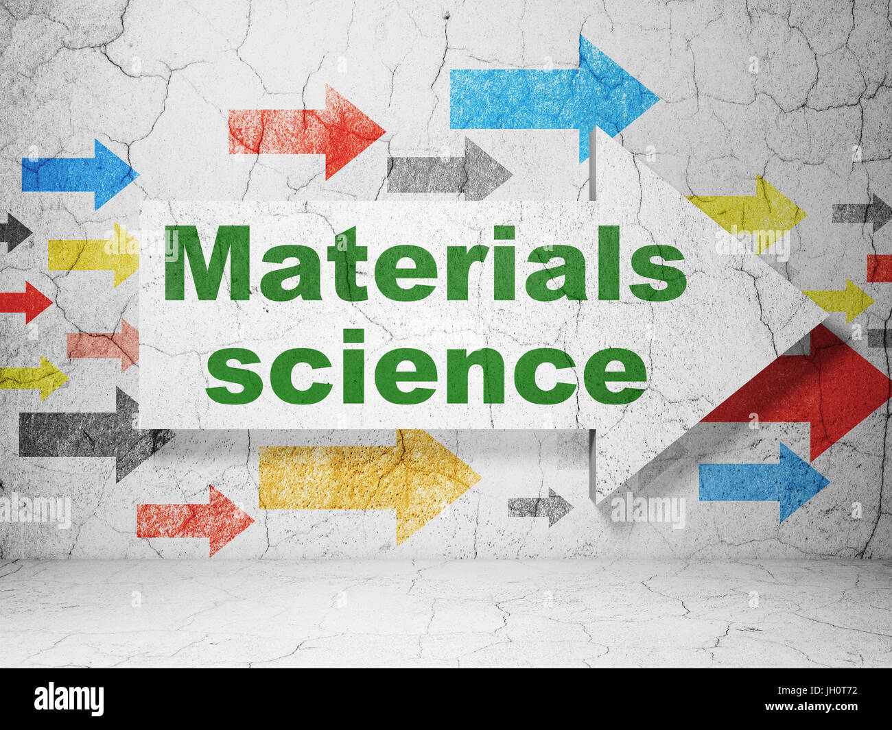 Science concept: arrow with Materials Science on grunge wall background ...