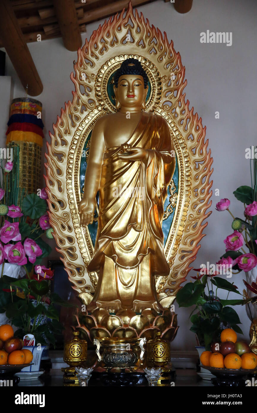 Buddhist temple. Thien Minh Pagoda. Buddha statue. France Stock Photo ...