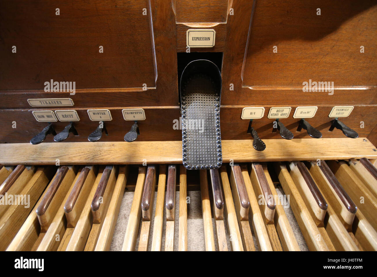 Saint Gervais baroque church. Pipe organ repair. France Stock Photo - Alamy