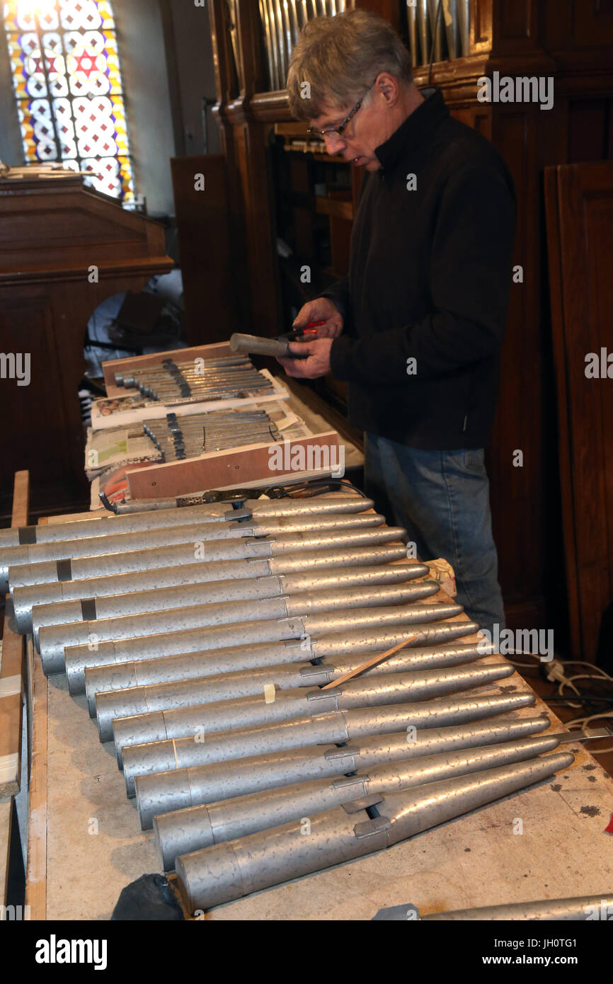 Restoration of Saint Gervais baroque church. Pipe organ repair. France ...