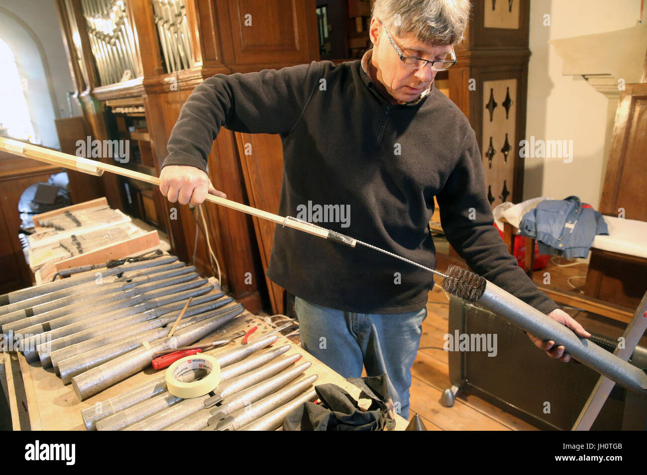 Restoration of Saint Gervais baroque church. Pipe organ repair. France ...