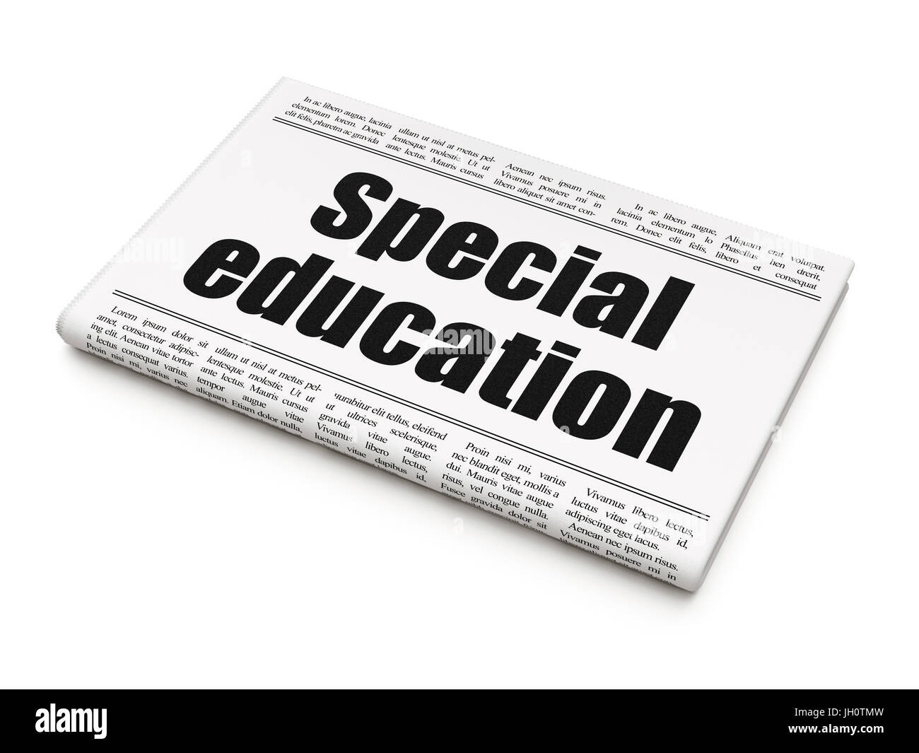 Studying concept: newspaper headline Special Education Stock Photo - Alamy