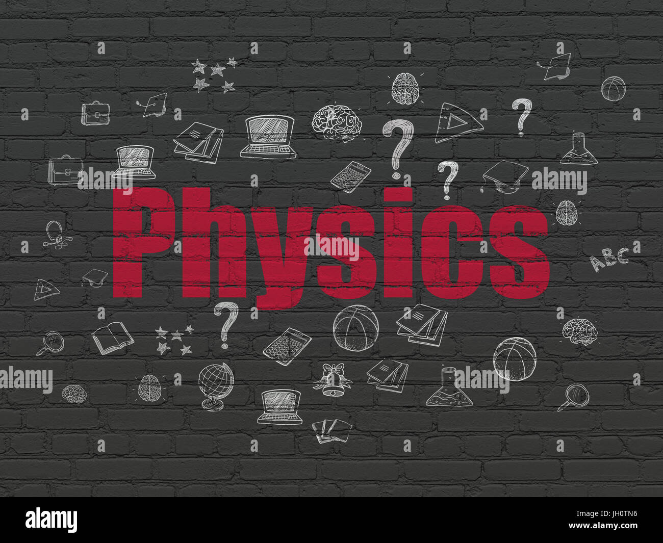Education concept: Physics on wall background Stock Photo - Alamy