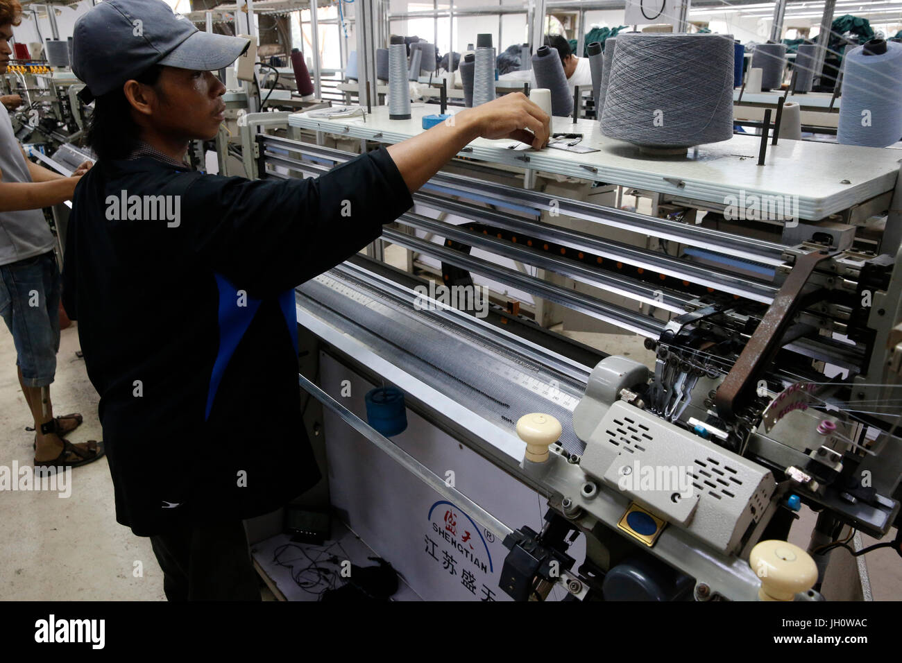 Textile factory run by the catholic church in Battambang, Cambodia ...