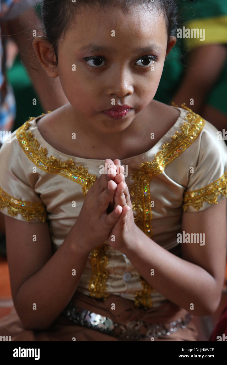 Assumption celebration in Battambang catholic church. Cambodia Stock ...