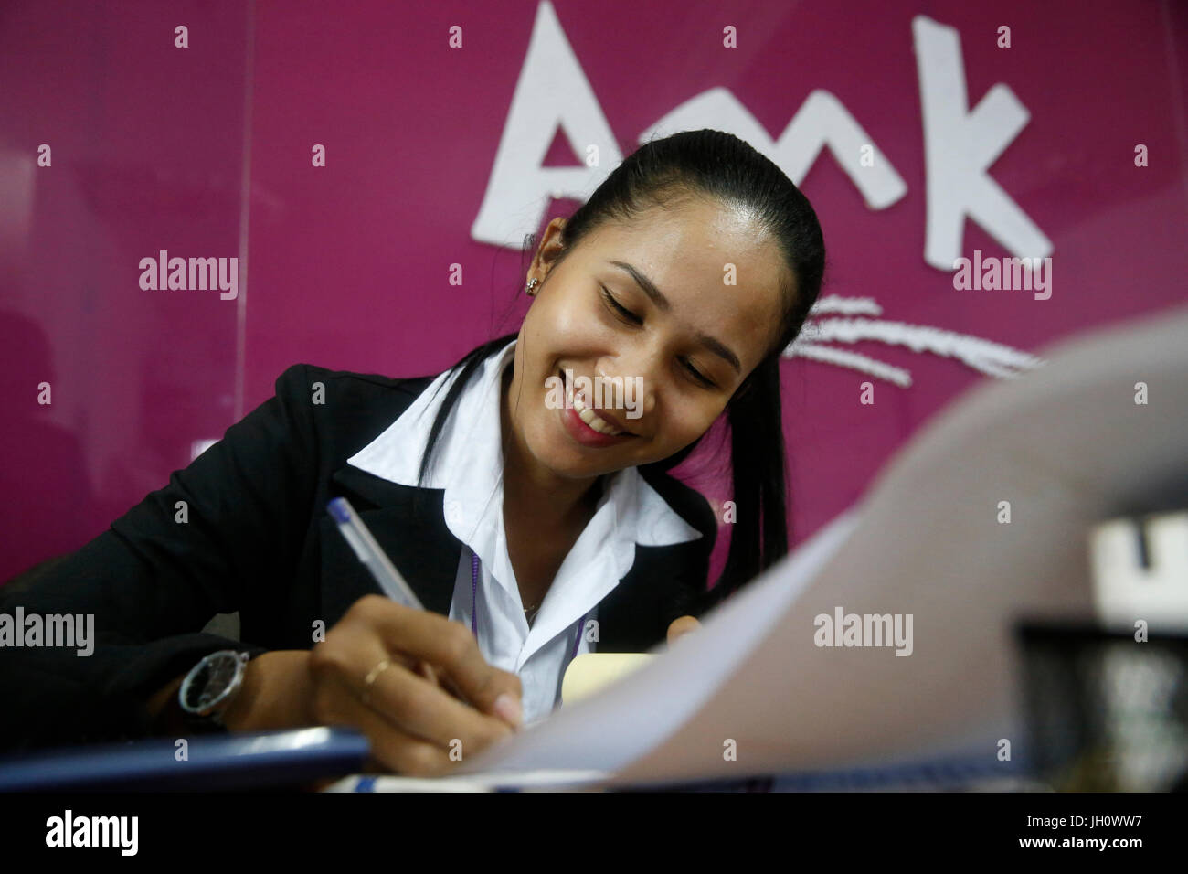 AMK microfinance, Siem Reap branch office. Cambodia Stock Photo - Alamy