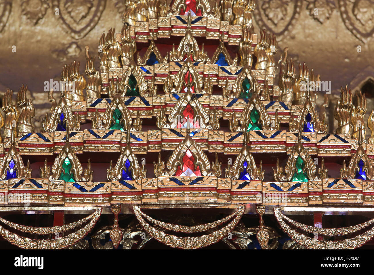The pillar Lak Muang. Altar. Wat Simuong. Wat Si Muang. Vientiane. Laos ...
