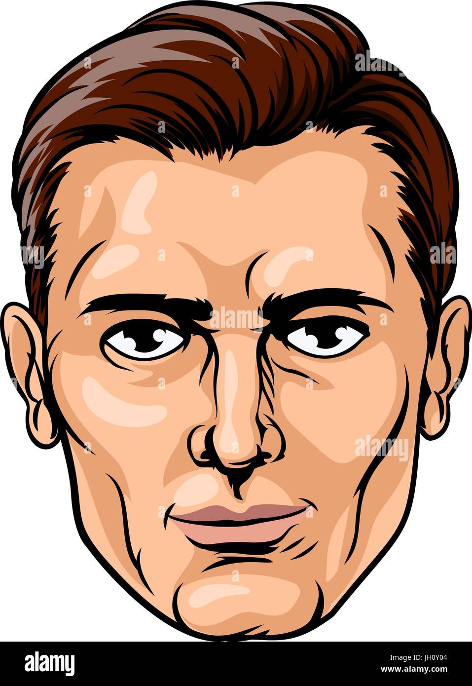 Black and white portrait of man face Stock Vector Images - Alamy
