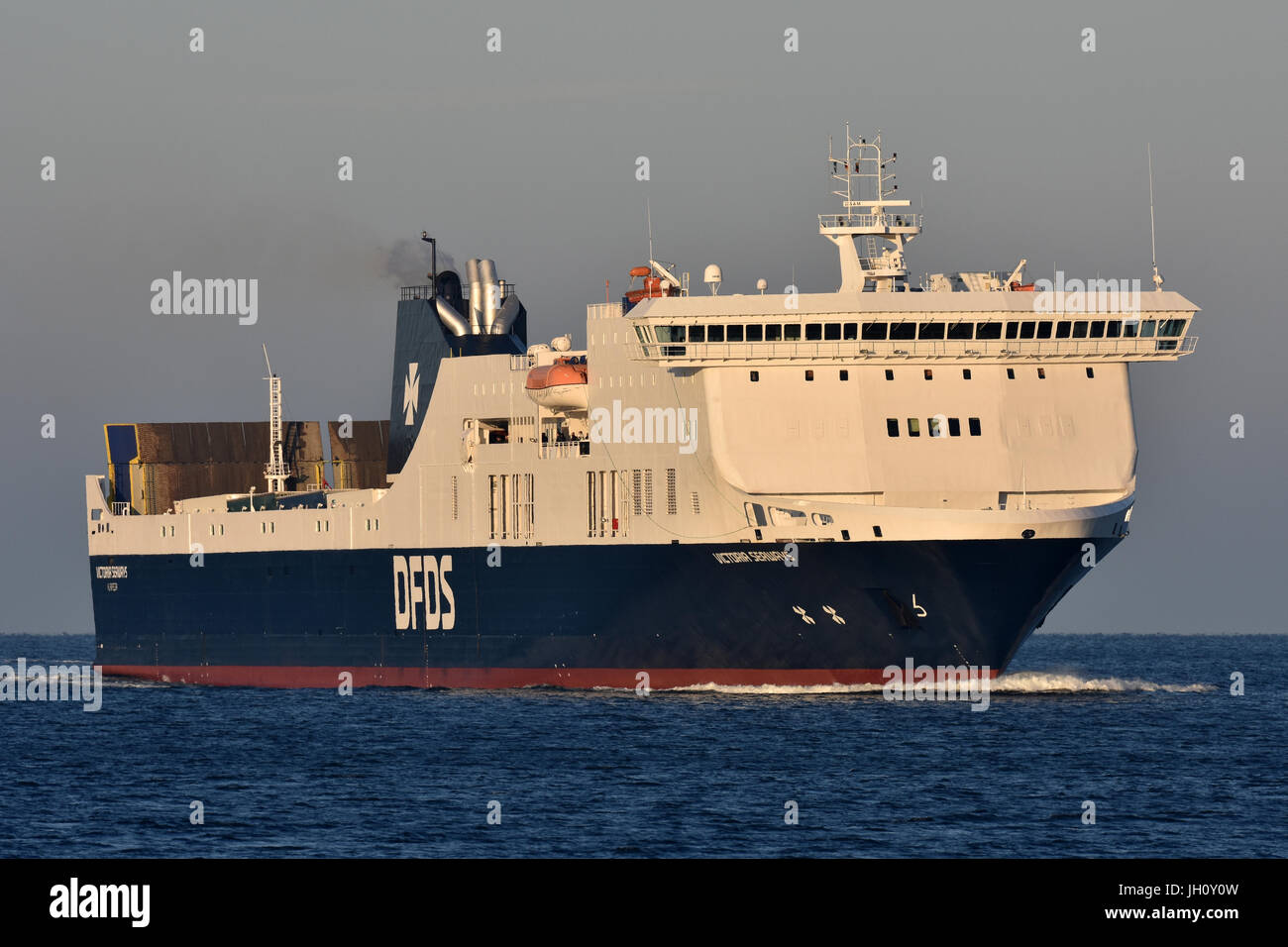 Victoria Seaways inbound for Kiel from Klaipeda Stock Photo - Alamy